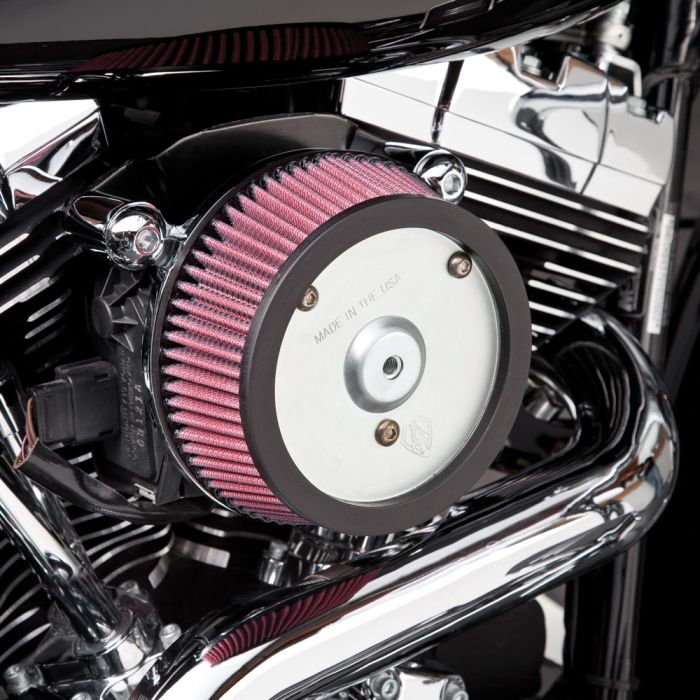 Arlen Ness Big Sucker Stage I Air Filter Kit Plain Backing - Red Filter ...