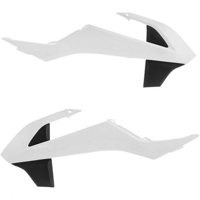 Acerbis Radiator Shrouds White/Black - 2449701035 | KTM 65 SX 2016-2021 ...