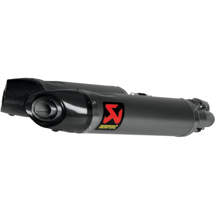 Akrapovic Slip-On Line Exhaust Dual Oval/D Muffler - Titanium/Titanium ...