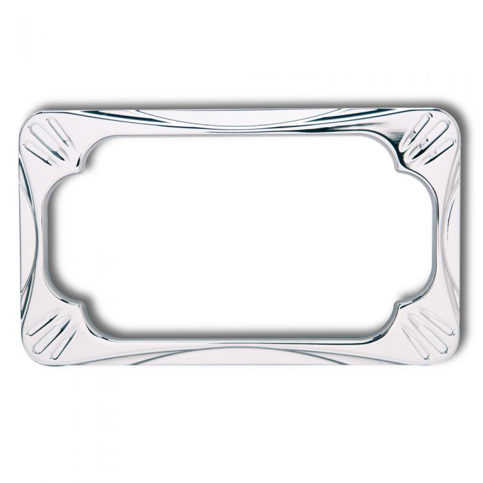 Arlen Ness Deep Cut License Plate Frame - Chrome - 12-154 | FortNine Canada