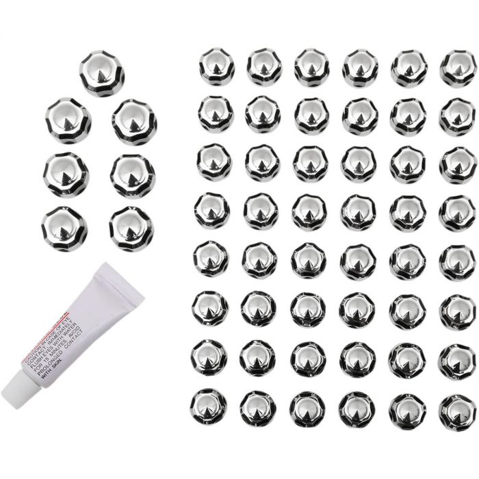 Ciro Diamond Cut Twin Cam Engine Bolt Caps Chrome/Black - 70001 ...