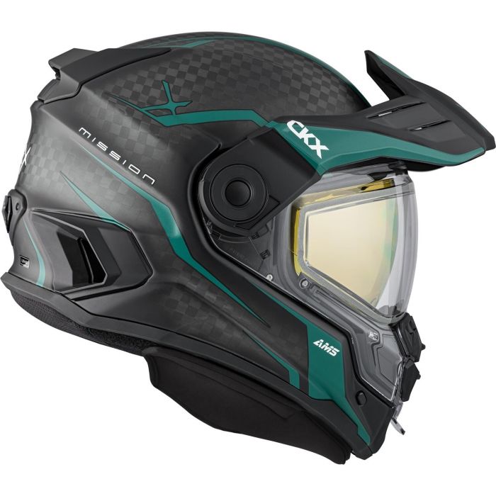 CKX Mission AMS Carbon Fury Snow Helmet with Electric Dual Shield ...