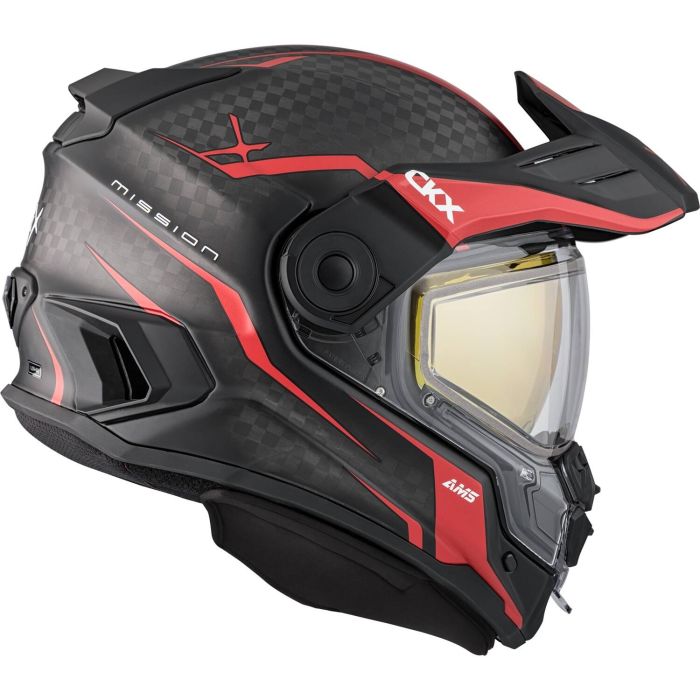 CKX Mission AMS Carbon Fury Snow Helmet with Dual Lens Shield | FortNine Canada