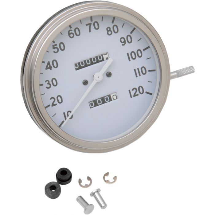 Drag Specialties 5in. Dash Mount Speedometer 2240:60 - 36-40 Face ...