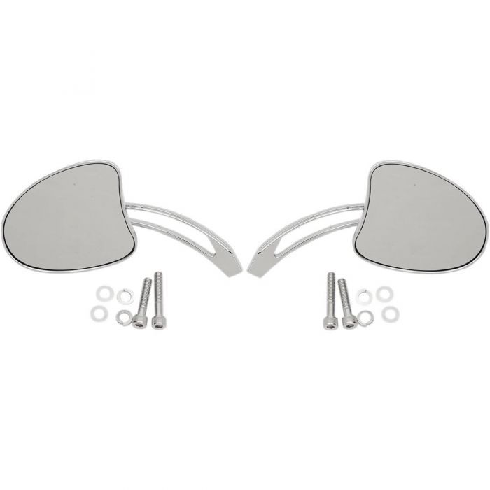Drag Specialties Tapered Mirrors - Slotted Stems, Chrome - 6" Stem ...