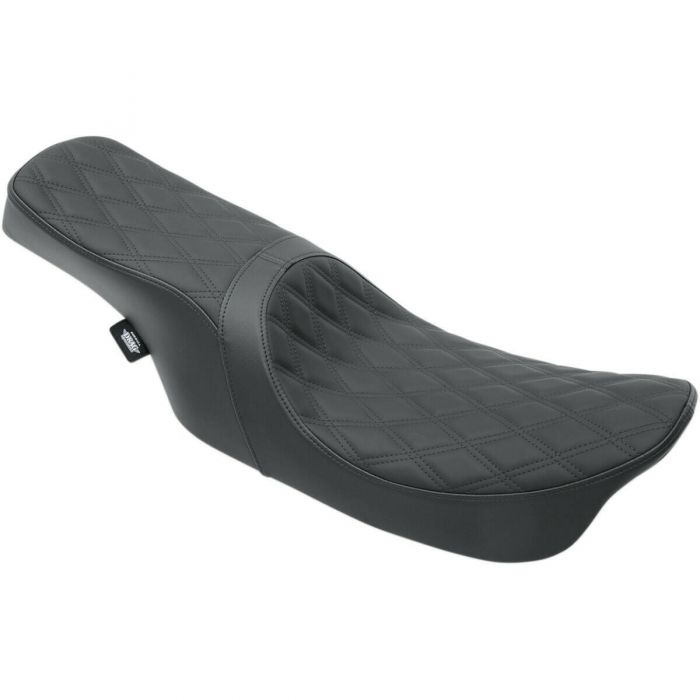 Drag Specialties Predator 2-Up Seat Double-Diamond - Black - 0801-1154 ...