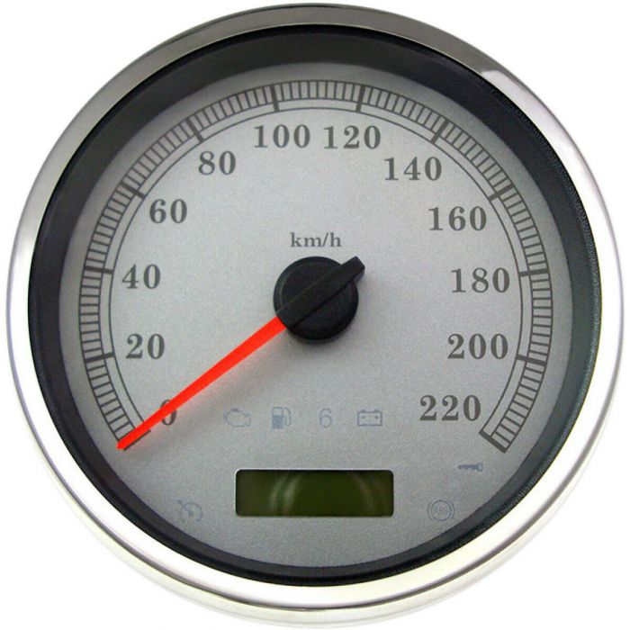 Drag Specialties Programmable Electronic Speedometer km/h 5" White ...