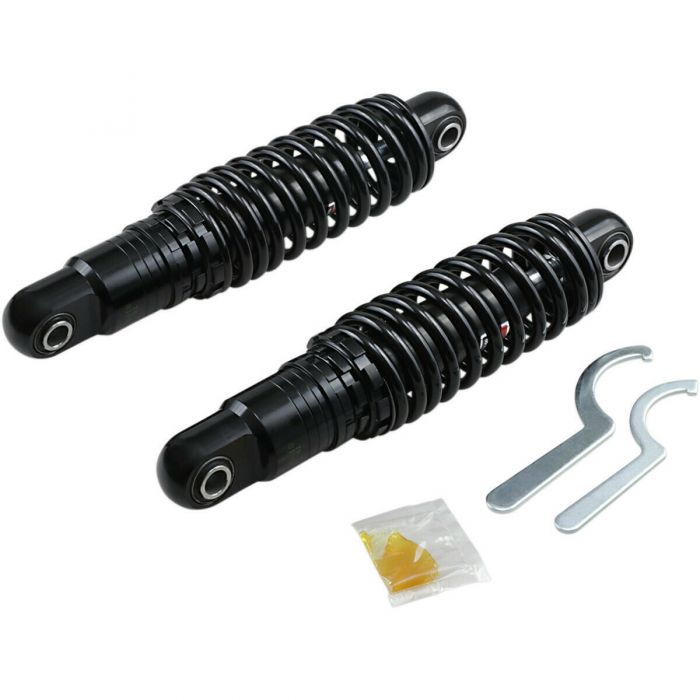 Drag Specialties Ride-Height Adjustable Shocks Heavy Duty - 11" - Black ...