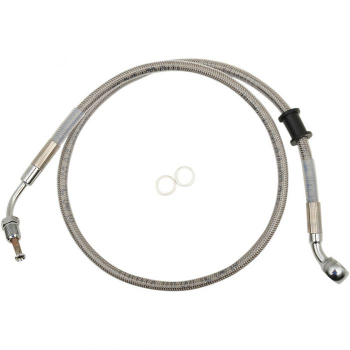 Drag Specialties Stainless Steel Front Brake Line Kit +12in. - Clear ...