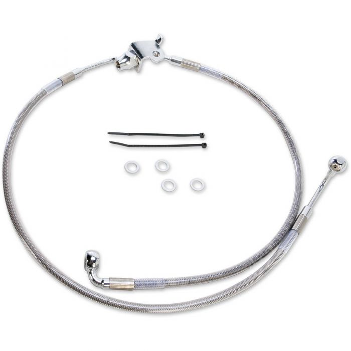 Drag Specialties Stainless Steel Rear Brake Line Kit Clear - Standard ...