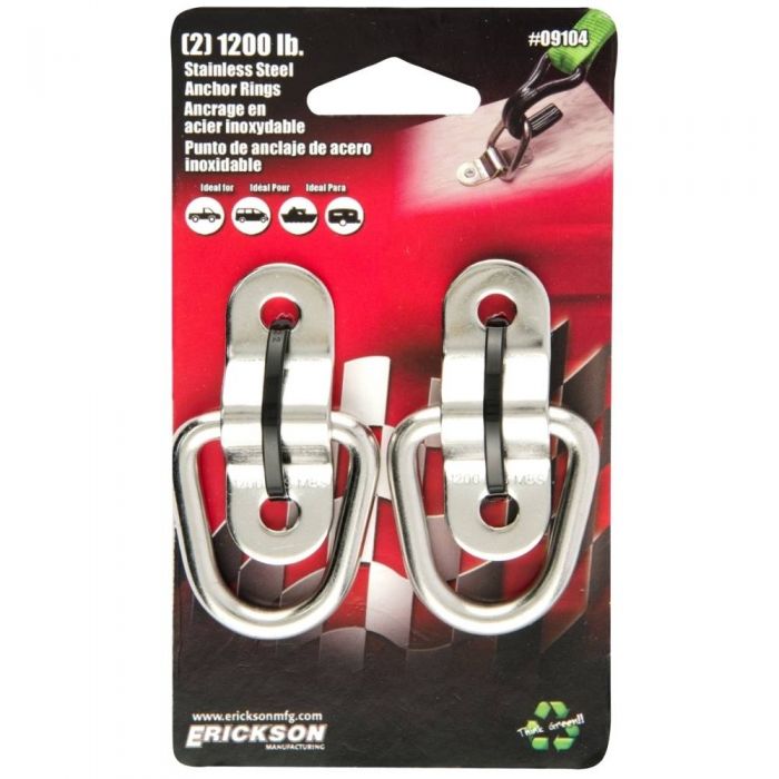 Erickson Stainless Steel Anchor Rings - 1200 lbs | FortNine Canada