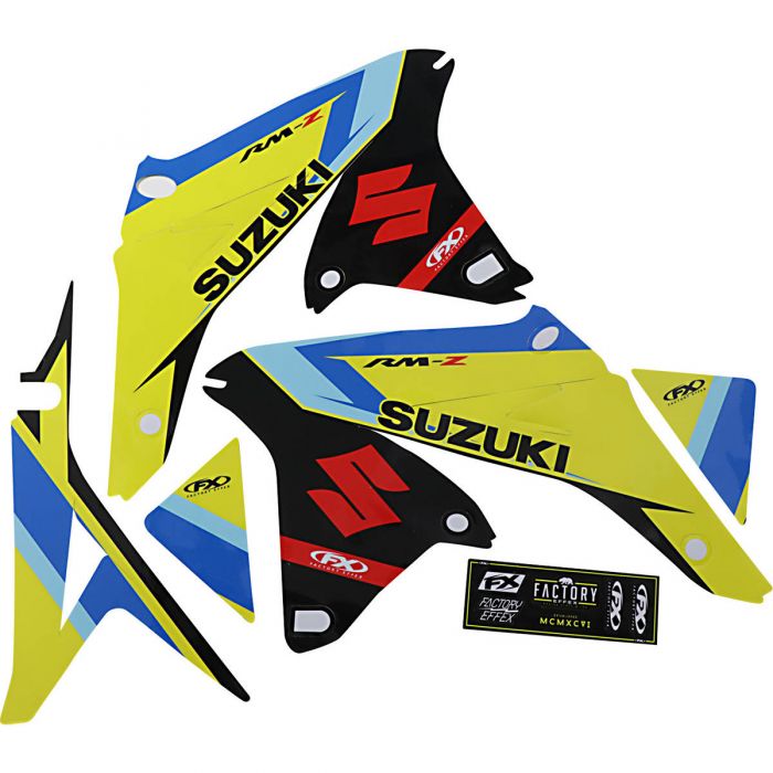 Factory Effex EVO 17 Graphics Kit - 23-01424 | Suzuki RM-Z250 2010-2018 ...