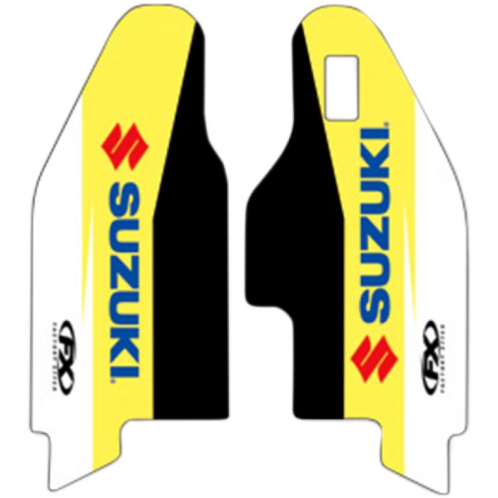 Factory Effex Lower Fork Graphics Suzuki - Yellow/White - 19-40410 ...