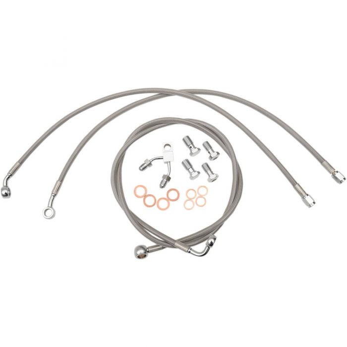LA Choppers Brake Line 15-17" Ape Hangers - Braided Stainless Steel ...