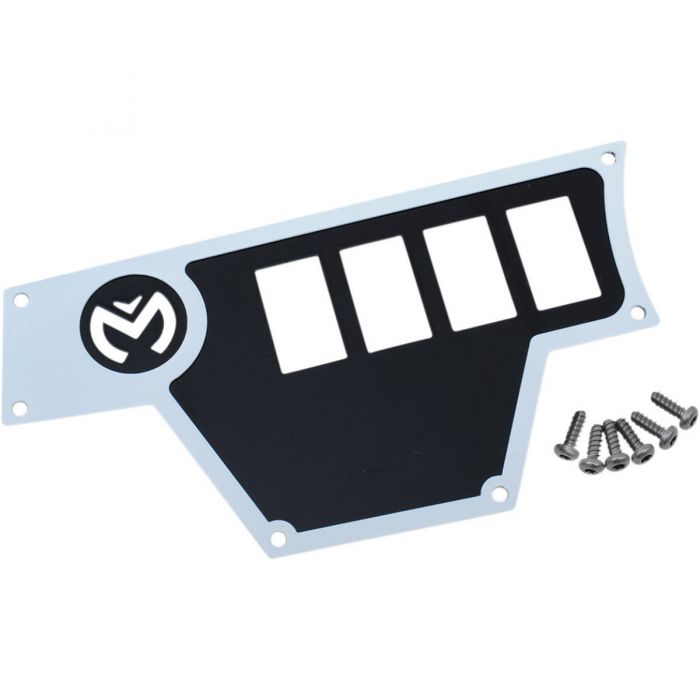 Moose Large 4 Switch Dash Plate Left - White - 0521-1702 | FortNine