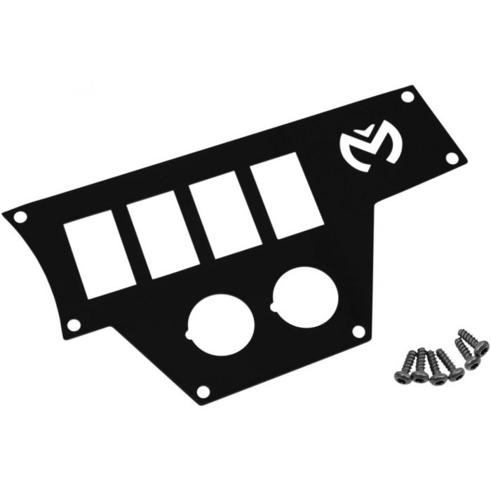 Moose Large 4 Switch Dash Plate Right - Black - 0521-1705 | FortNine