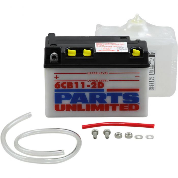 Parts Unlimited Conventional 6V Battery (Acid sold separately) - R6CB11 ...