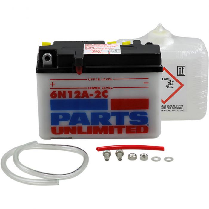 Parts Unlimited Conventional 6V Battery (Acid sold separately) - R6N12A ...