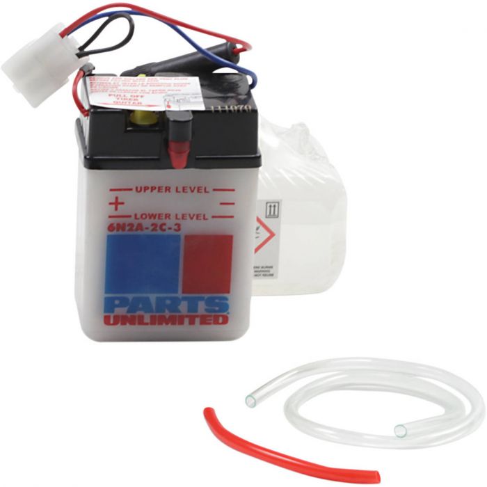 Parts Unlimited Conventional 6V Battery (Acid sold separately) - R6N2A ...