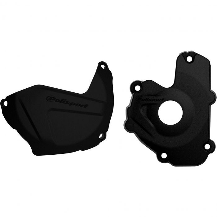 Polisport Clutch/Ignition Cover Kit Black - 90949 | Kawasaki KX250F ...