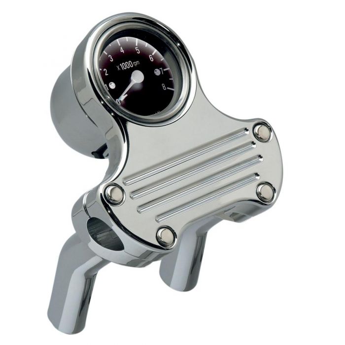 Pro-One Handlebar Tack and Riser Kit with Black-Face Tach - Ball Milled ...