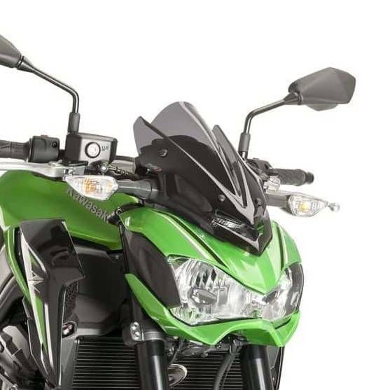Puig New Generation Windshield Sport - Dark Smoke - 9689F | Kawasaki ...