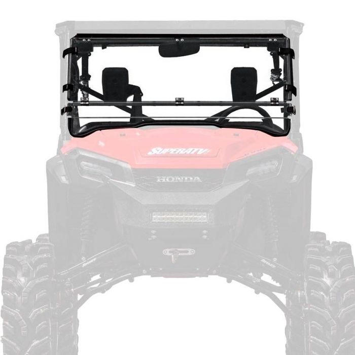 SuperATV Flip Windshield Scratch Resistant Poly - Flip-Down - FDWS-H ...
