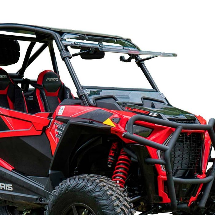 SuperATV Flip Windshield Scratch Resistant Poly - FWS-P-RZRXPTS-70 ...