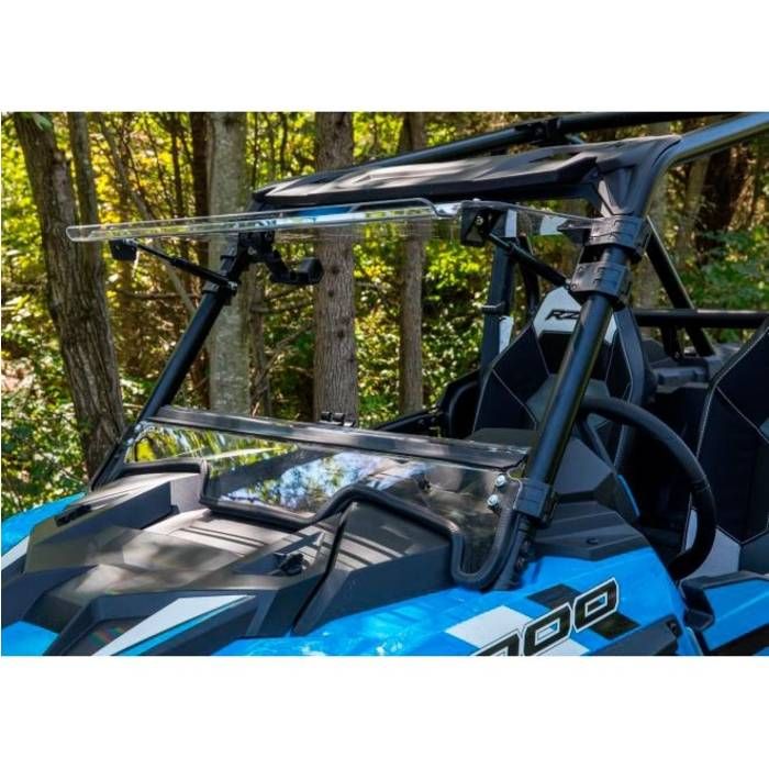 SuperATV Flip Windshield Scratch Resistant Poly - without Ride Command ...