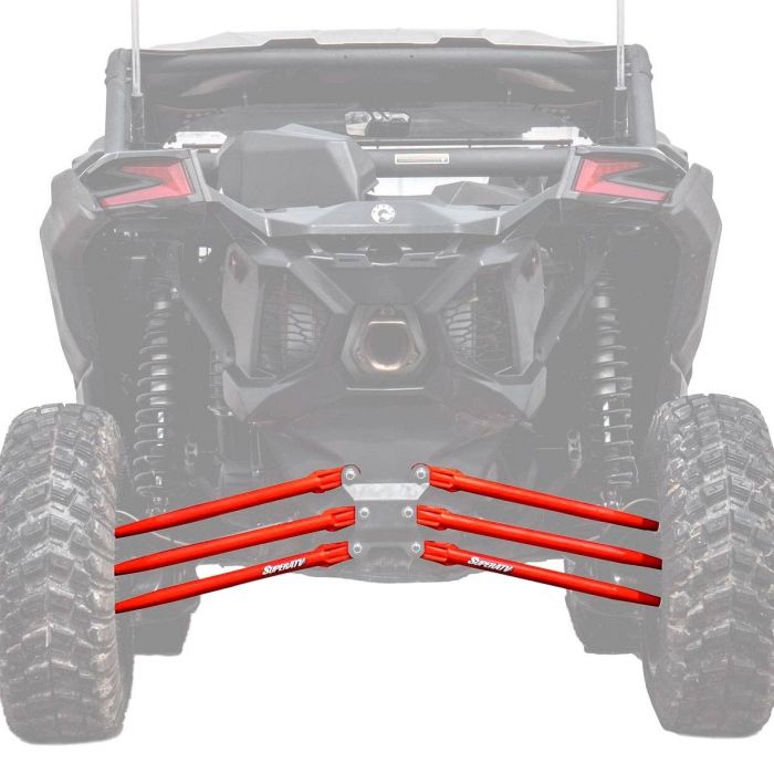 SuperATV Radius Arms Red - Tubed - RA-CA-X3-TU-14 | FortNine Canada