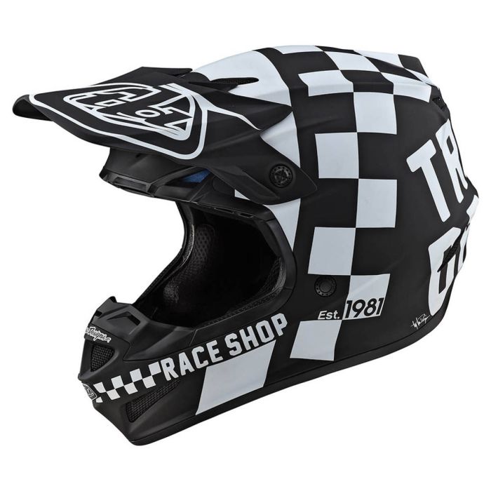 Troy Lee SE4 Polyacrylite Checkers Helmet | FortNine Canada