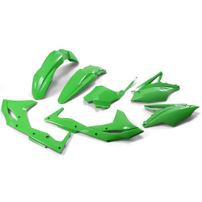 UFO Plastic Kit Green - KAKIT226-026 | Kawasaki KX450F 2018 | FortNine ...