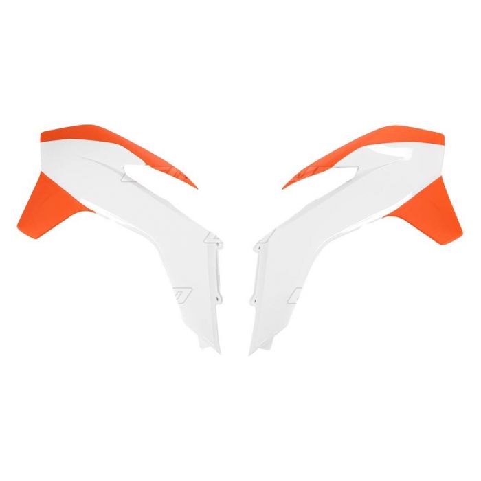 UFO Radiator Covers OEM Orange/White - KT04052-999W | FortNine Canada