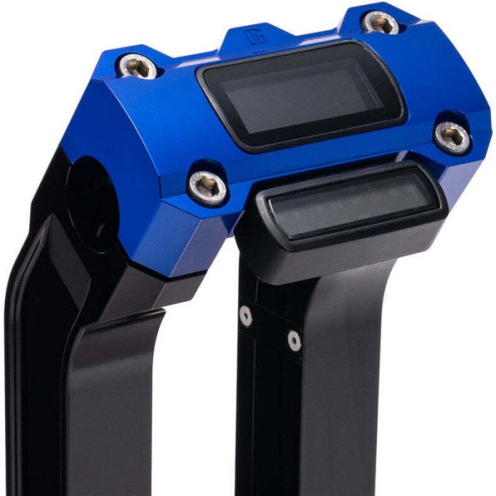Original Garage Moto Pull Back Risers Black - 10.5" - Blue - H-RS-10-BK ...
