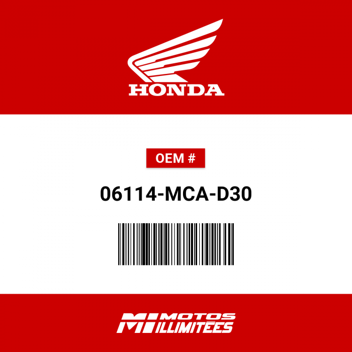 Honda Washer O-Ring Kit A (Component Parts) - 06114-MCA-D30 | FortNine ...