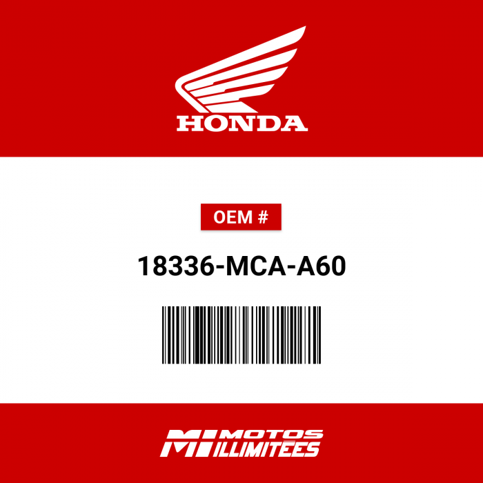 Honda Tailpiece L - 18336-MCA-A60 | FortNine