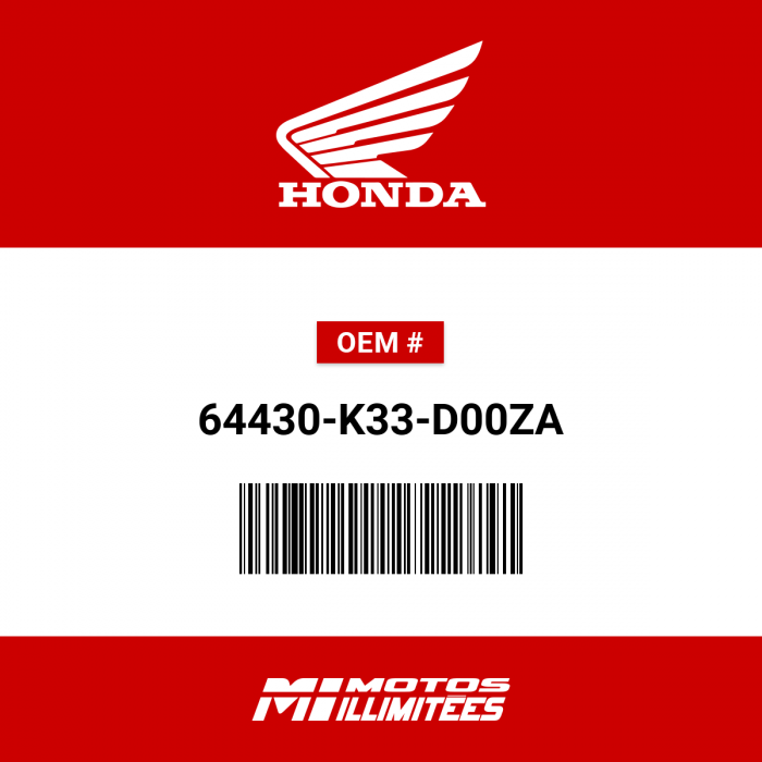 Honda Cowl L MIDDR263 - 64430-K33-D00ZA | FortNine Canada