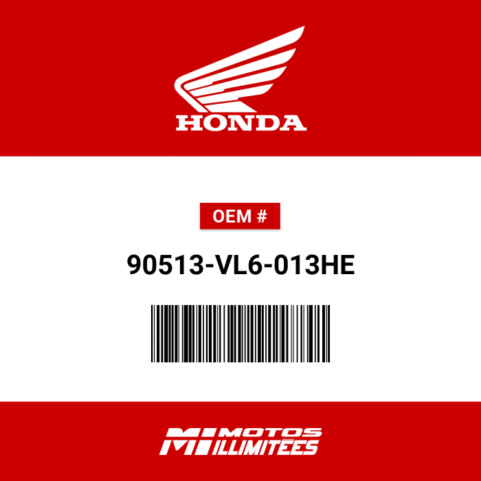 Honda Bolt Torx (6 x 20) - 90513-VL6-013HE | FortNine Canada
