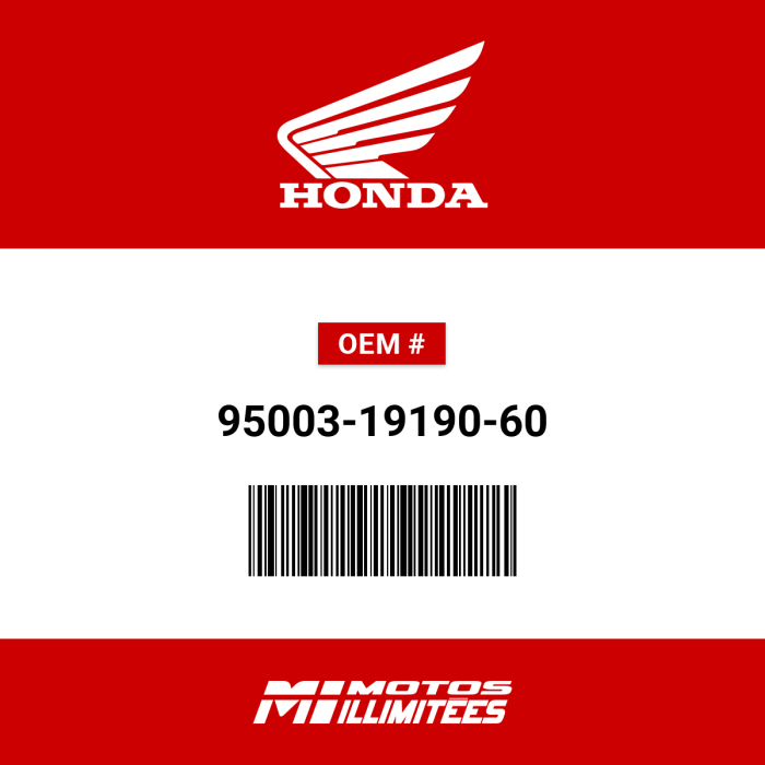 Honda Tube (7X11X43) - 95003-19190-60 | FortNine Canada