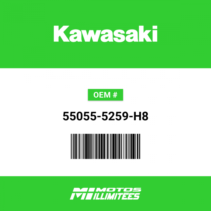 Kawasaki Cowling Lower Right Hand Ebony - 55055-5259-H8 | FortNine Canada