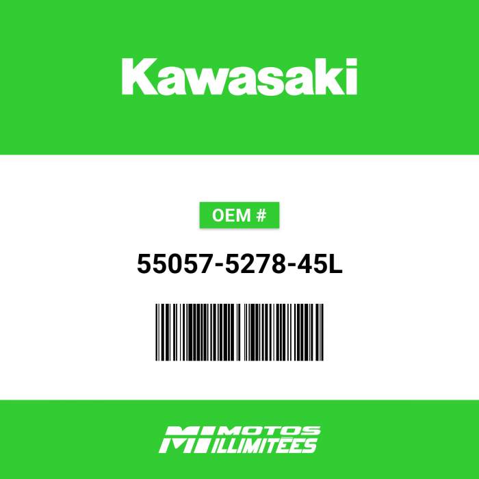 Kawasaki Cowling Side Upper Right Hand F. Ebony - 55057-5278-45L | FortNine