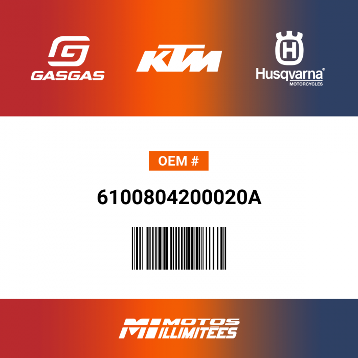 KTM Rear End Top Part R/S White 08 - 6100804200020A | FortNine Canada