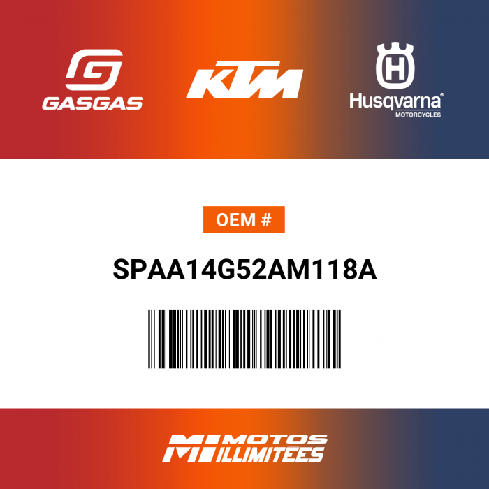 KTM Drivetrain Set XC 14T/52T - SPAA14G52AM118A | FortNine Canada