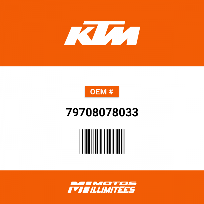 KTM Displacement Label 350 XCF-W - 79708078033 | FortNine