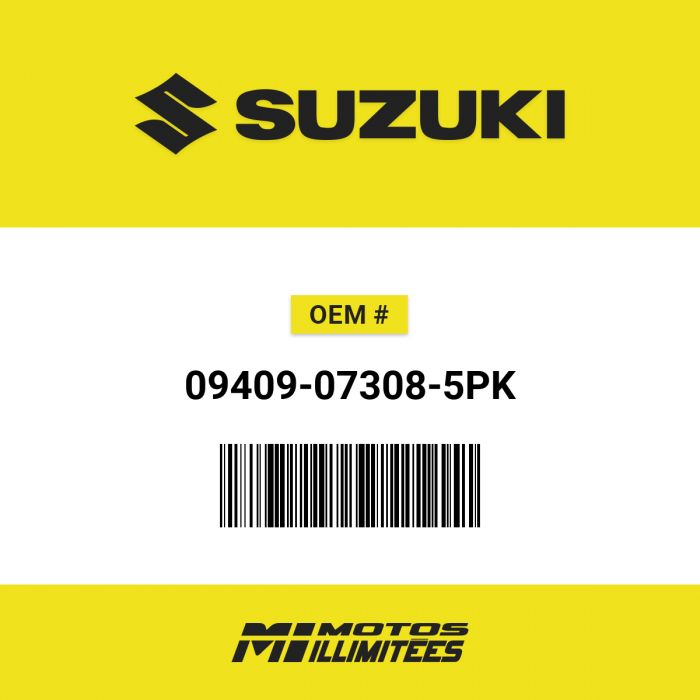 Suzuki Clip (Black) - 09409-07308-5PK | FortNine Canada