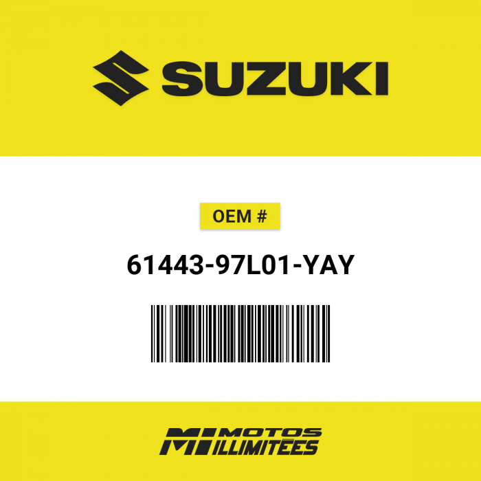 Suzuki Stripe Engine Cover Stbd (Black) - 61443-97L01-YAY | FortNine