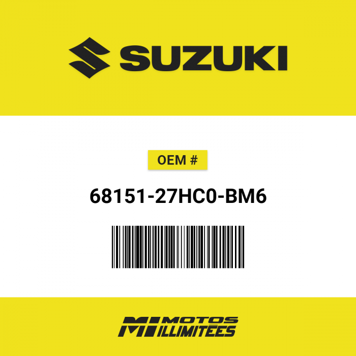 Suzuki Emblem Front Fender R - 68151-27HC0-BM6 | FortNine Canada